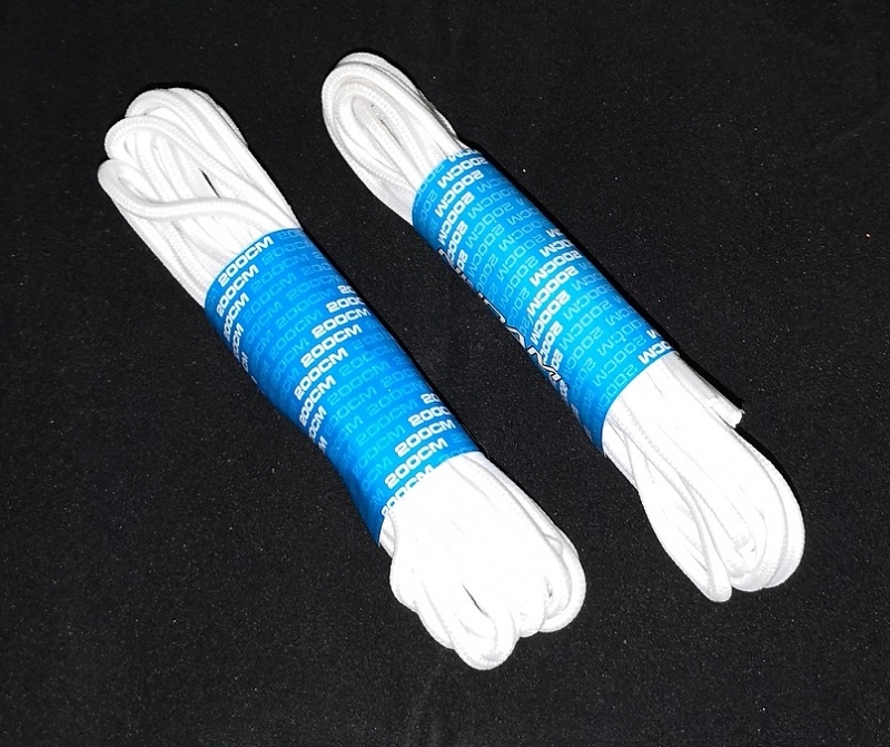 Veters rond wit 200 cm per paar